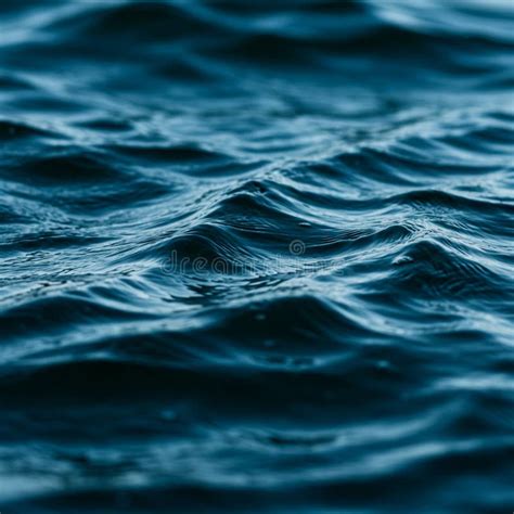 Rippling Water With Small Gentle Waves Creating A Textured Surface The Color Is A Rich Stock