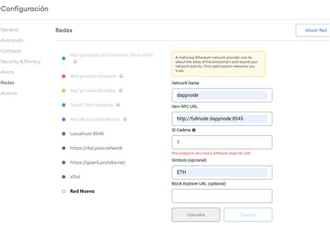 Issue Connecting Metamask To Dappnode Discontinued Use Discord