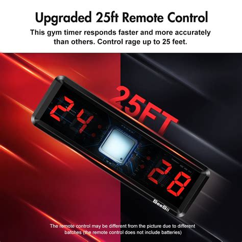 Seesii Led Gym Timer Display Second Ultra Clear Interval Timer With Remote Countdown Up Wall