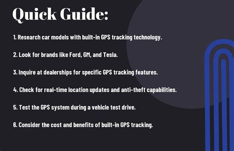 What Cars Have Gps Tracking Built In Navigating Modern Vehicle Technology