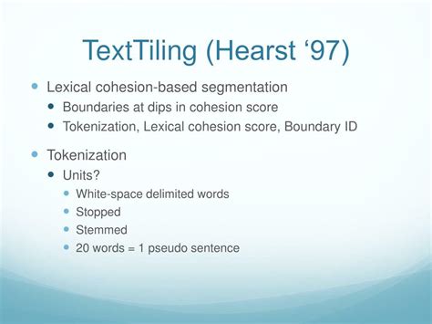 ppt discourse segmentation powerpoint presentation free download