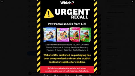 Urgent Recall Lidl UK ruft Süßigkeiten für Kinder wegen Porno Link zurück heise online