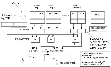A M Way Set Associative Cache Organization Download Scientific Diagram