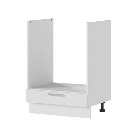 Кухонный шкаф напольный без столешницы под духовой шкаф Бетоны ШНД 600 Белый Бетон снежный