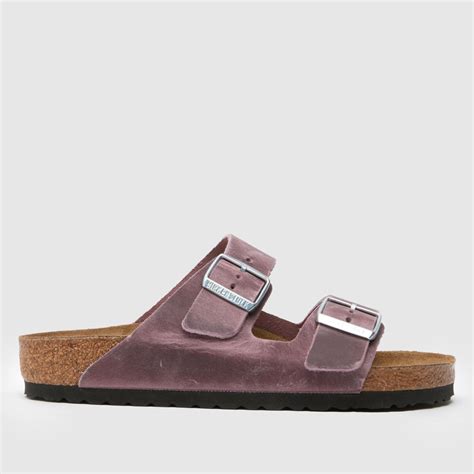 Birkenstock Arizona Oiled Leather Sandals In Lilac Shoefreak