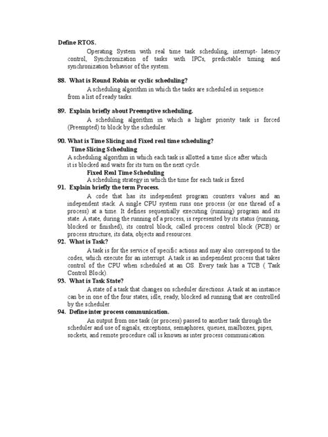 Embedded System Unit 5 Pdf Scheduling Computing Process Computing