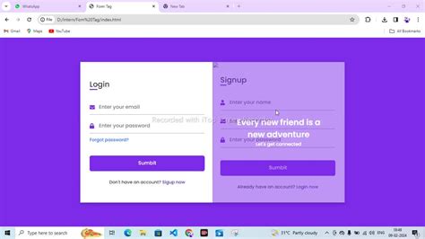 karan sakure on linkedin creating demo during internship using form