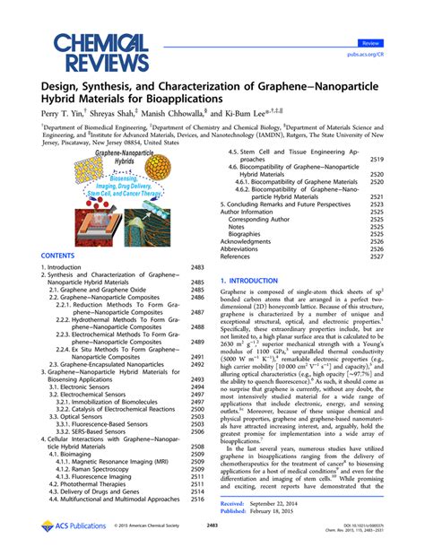 Design Synthesis And Characterization Of Graphenenanoparticle Hybrid Materials For