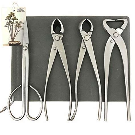 Getuscart Vouiu 4 Piece Bonsai Tool Set Concave Cutter Knob Cutter Trunk Splitter Bonsai Scissors