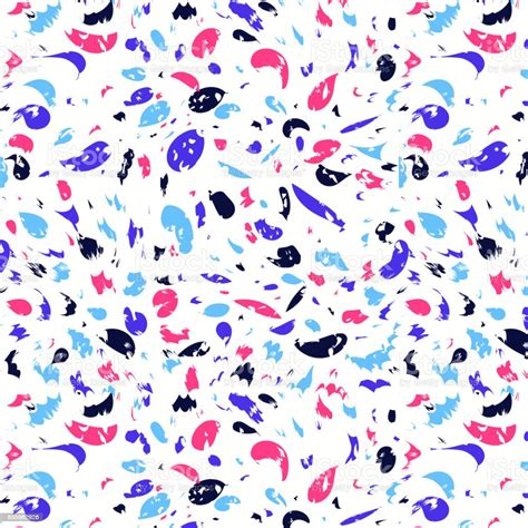 추상 다채로운 물방울 브러쉬 완벽 한 패턴입니다 트렌디한 벡터 배경입니다 기하 도형에 대한 스톡 벡터 아트 및 기타 이미지