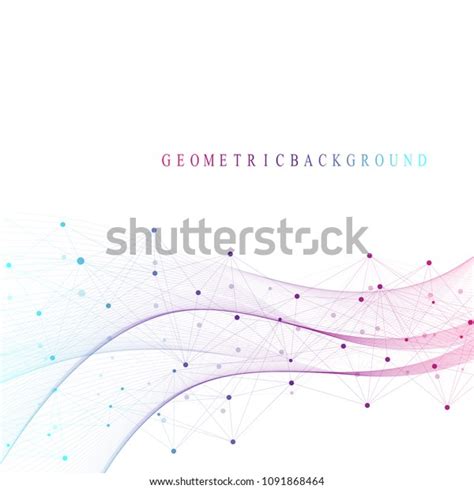 Geometric Abstract Background Connected Lines Dots Stock Vector Royalty Free 1091868464