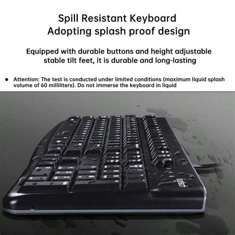 Logitech Keyboard And Mouse Set Mk120 Wired Connection Usb Plug And