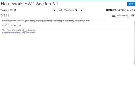 Solved Homework Hw 1 Section 6 1 Score 0 Of 1 Pt 6 1 32