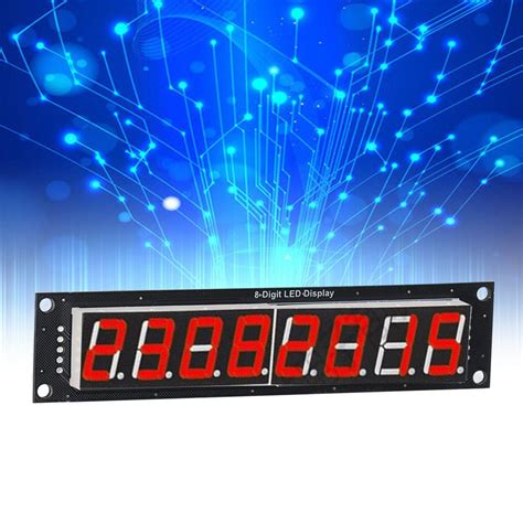 Soxii 8 Digit Tube Led 7 Segment Display Module 0 56in Digital 5v Red 74hc595 Drive Chip 3 Pin I