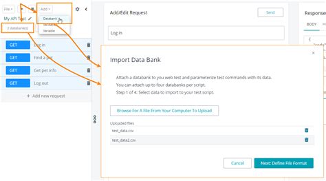 Attach Databanks To Api Tests Loadninja Documentation