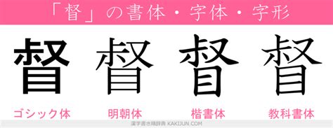 督の書き順 筆順 正しい漢字の書き方