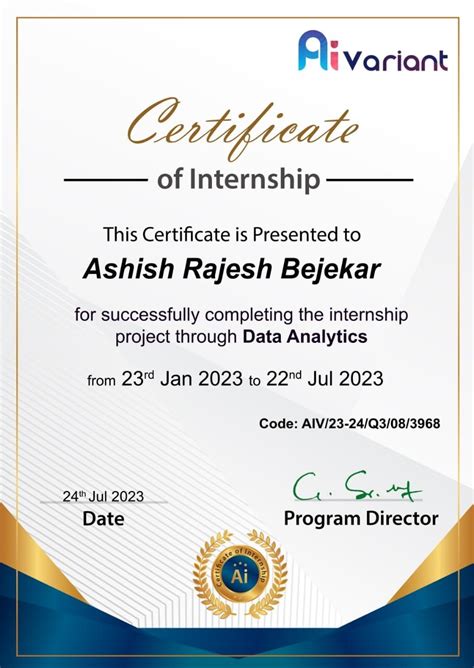 Ashish Bejekar On Linkedin Ai Internship Dataanalyst Data