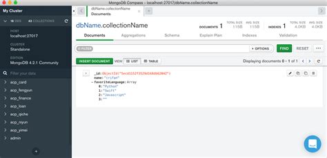 mongodb compass 操作mongodb数据库 mongodb compass insert document csdn博客