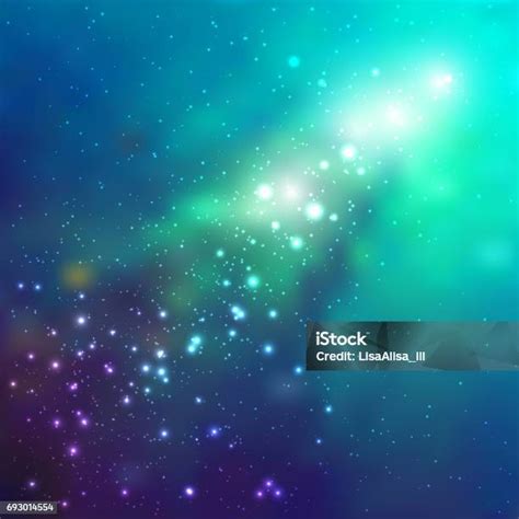 별과 공간 벡터 배경입니다 우주 그림입니다 별 Claster와 색된 코스모스 배경 막입니다 고리 은하에 대한 스톡 벡터 아트 및 기타 이미지 Istock