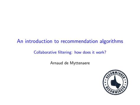 Introduction To Recommender Systems Ppt