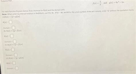 solved suppose that f x x1 and g x 6x3−5x for each