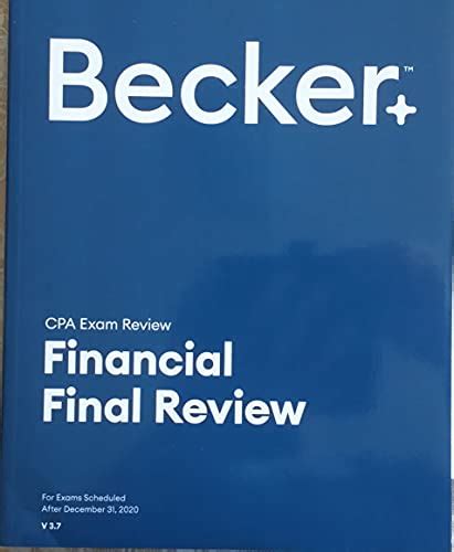 Becker Cpa Exam Review Financial Far Final Review 9781950713288 Abebooks