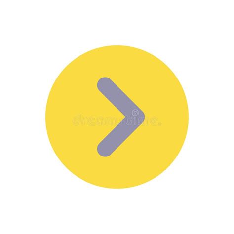 Arrow Right Button Flat Color Ui Icon Stock Vector Illustration Of