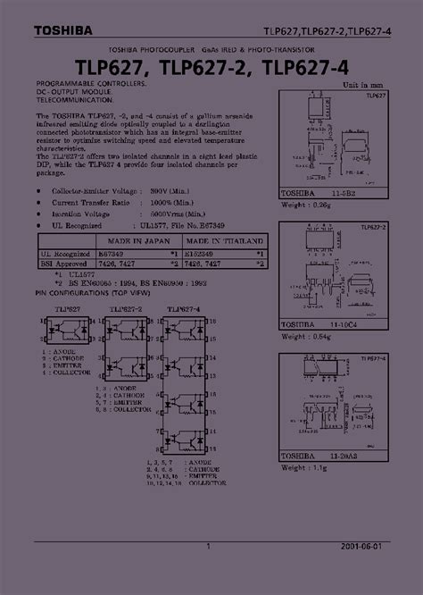 Tlp6276619pdf Datasheet Download Ic On Line