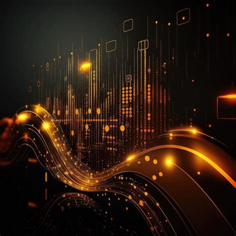 Premium Photo Yellow Big Data Information Background Generated By Ai