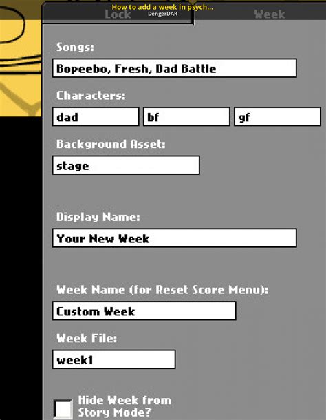 How To Add A Week In Psych Engine Tutorial For Friday Night Funkin Fnf Tutorials