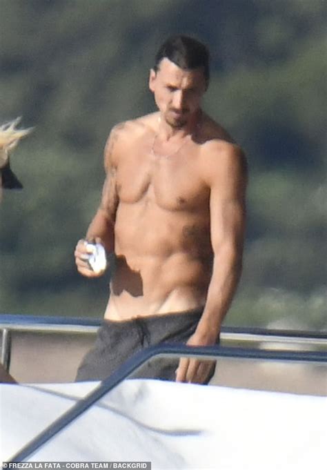 Zlatan Ibrahimovic 40 Gets Cosy With Helena Seger 51 In Sardinia