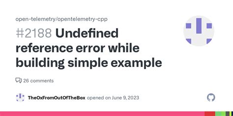 Undefined Reference Error While Building Simple Example Issue Open Telemetry