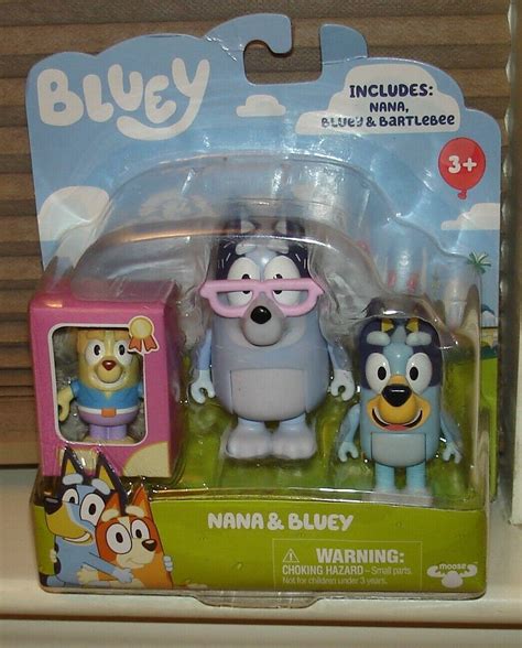 Bluey Nana And Bluey With Bartlebee Figures Brand New 3940301939