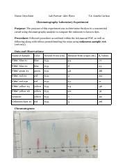 Determining Dyes In Commercial Cereal Chromatography Experiment Course Hero