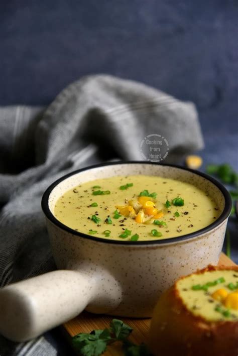Creamy Corn Chowder Vegetarian Corn Chowder Cooking From Heart