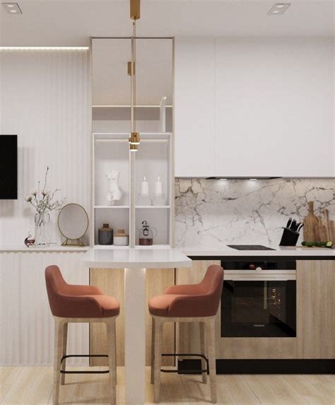 Угловая кухня с барной стойкой Интерьер кухни Интерьер Кухня