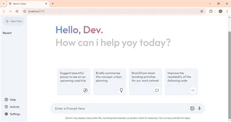 Gemini Clone Devpost
