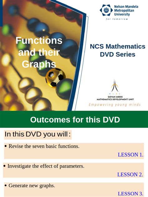 Gr11 Video07 Functions And Their Graphs Pdf Function Mathematics Asymptote