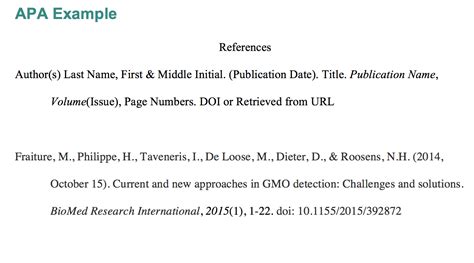 explanation and example apa article doi libguides at state college