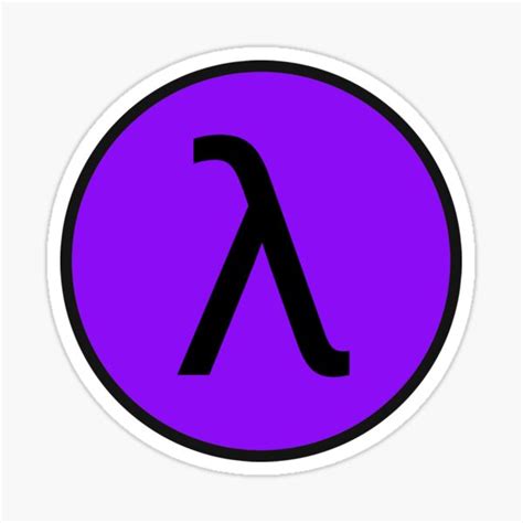 Lambda Circle Deep Purple Sticker For Sale By Arctide Redbubble