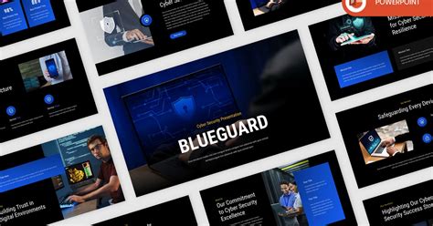 Blueguard Cyber Security Powerpoint Template Incl Cybersecurity And Dataprotection Envato