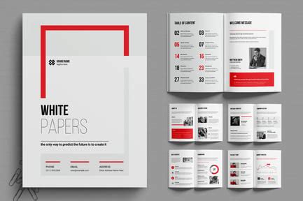 Professional White Paper Design Print Templates Ft Whitepaper