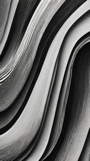 Premium Photo Abstract Background With Monochrome Wave Lines On White
