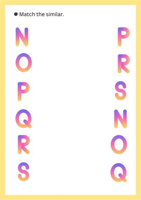 Alphabet Matching Worksheets