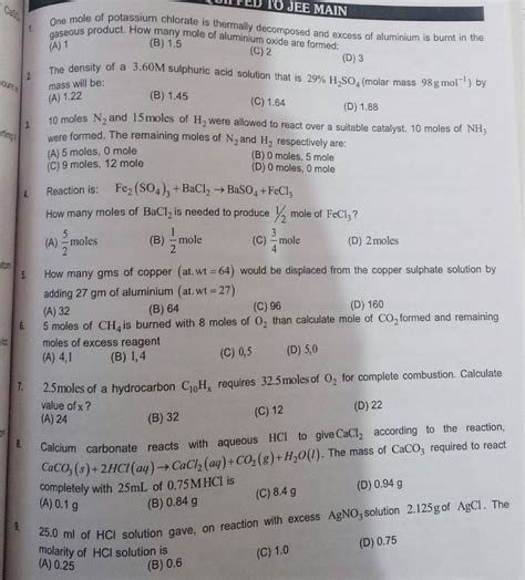 5 Moles Of Ch4 Is Burned With 8 Moles Of O2 Than Calculate Mole Of Co2