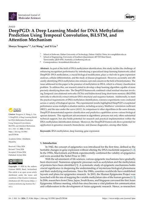Pdf Deeppgd A Deep Learning Model For Dna Methylation Prediction