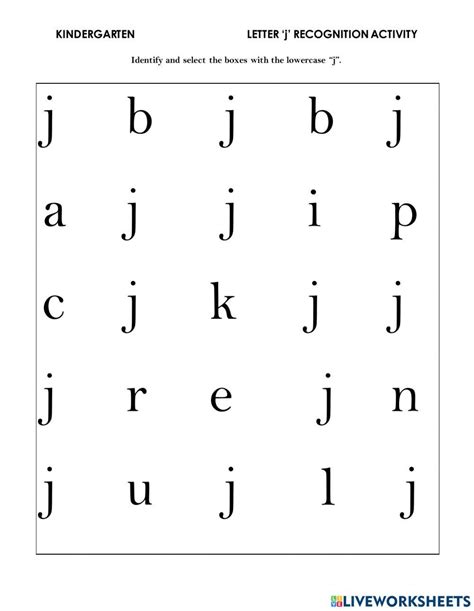 2268246 Lowercase J Activity Sheet Traceyredhead