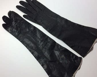 Vintage Black Gloves Etsy