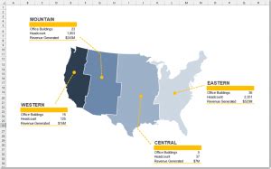 Build A United States Dashboard Map Chart In Excel