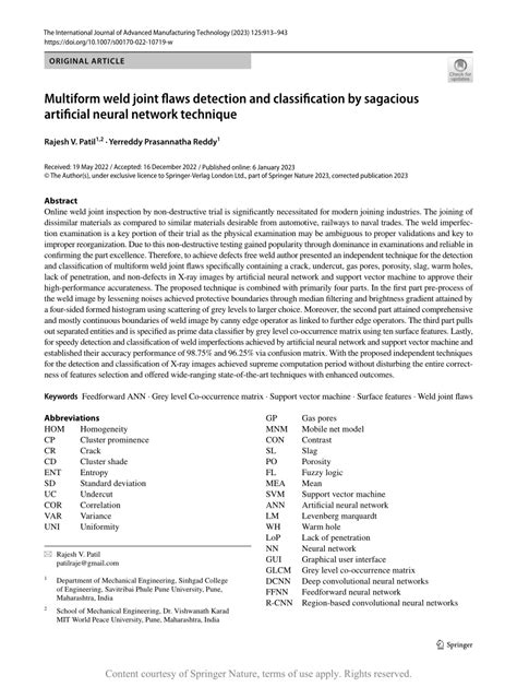 Multiform Weld Joint Flaws Detection And Classification By Sagacious Artificial Neural Network